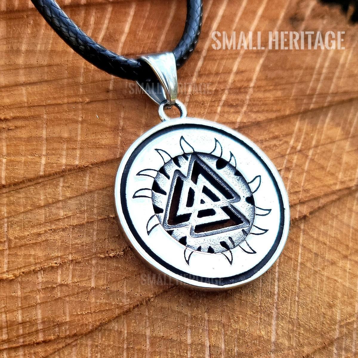 Viking Valknut Pendant Rope Chain