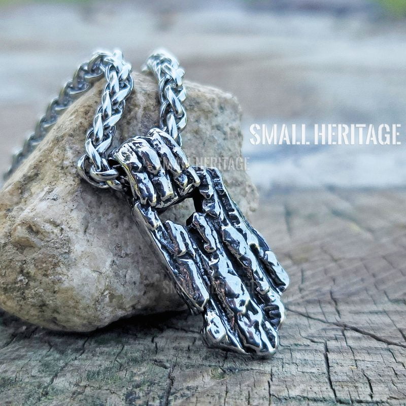 Viking Odal Rune Necklace Stainless Steel Nordic Othala Amulet