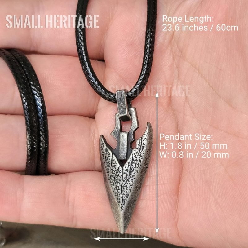 Arrowhead Necklace Stainless Steel Spear Pendant