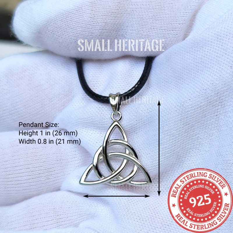 Celtic Knot Necklace 925 Sterling Silver Irish Amulet