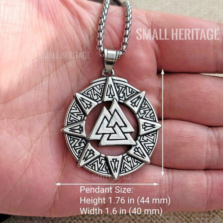 Viking Valknut Necklace Stainless Steel Norse Amulet