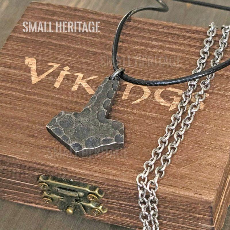 Viking Stainless Steel Mjolnir Necklace Norse Hammer Pendant