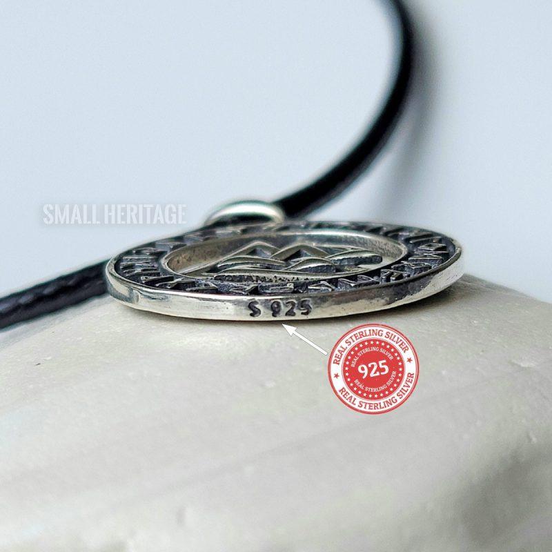 925 Sterling Silver Viking Valknut Necklace