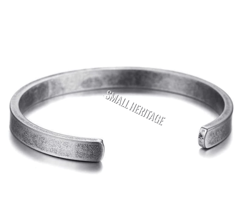 Viking Cuff Stainless Steel Bracelet Ancient Style Bangle Men