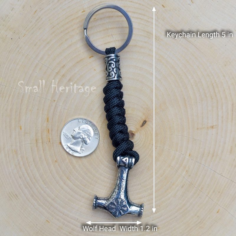 Viking Mjolnir Keychain – Stainless Steel Thor's Hammer